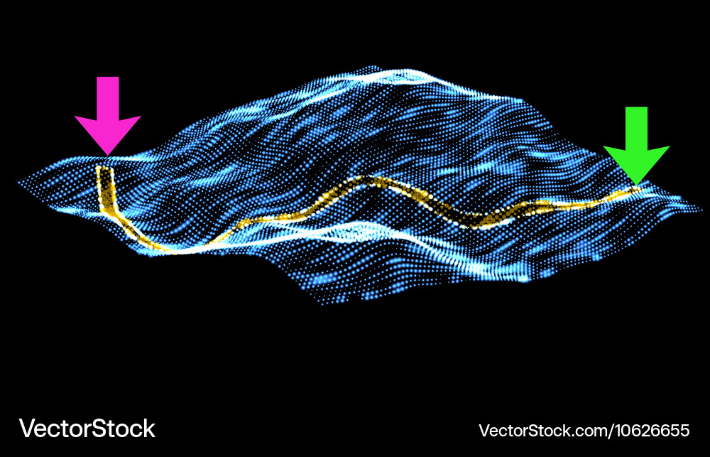 Map marker pointer with dots road Royalty Free Vector Image