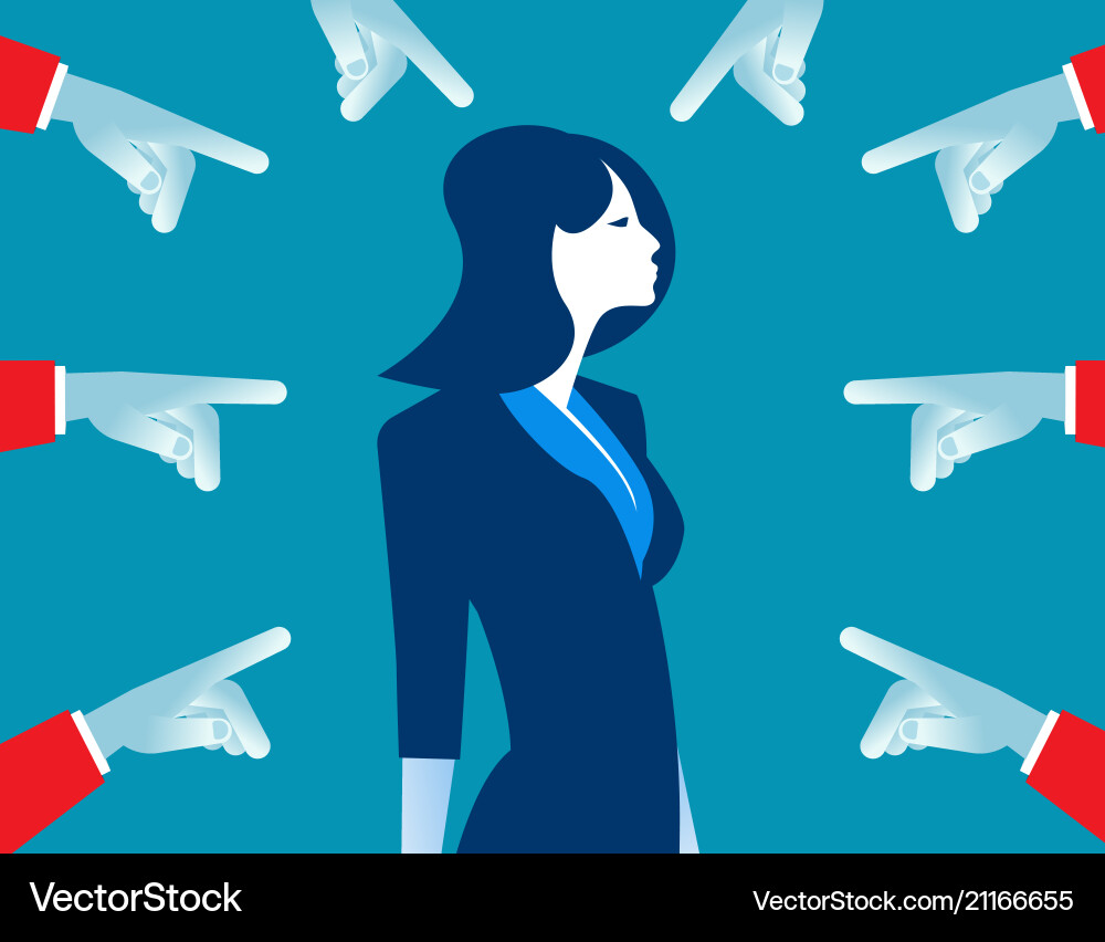 People accusatory fingers pointed at Royalty Free Vector