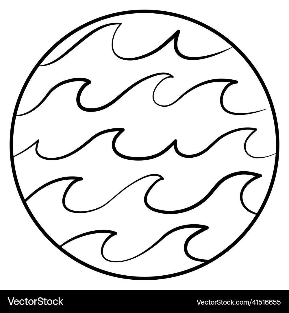 Simple minimalist waves water lake river logo Vector Image