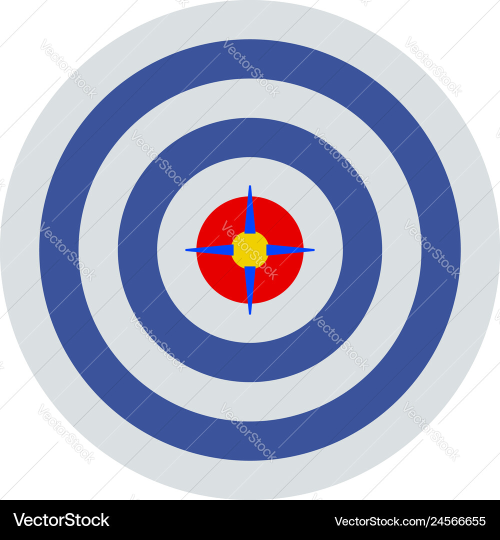 Target with dart in center icon Royalty Free Vector Image