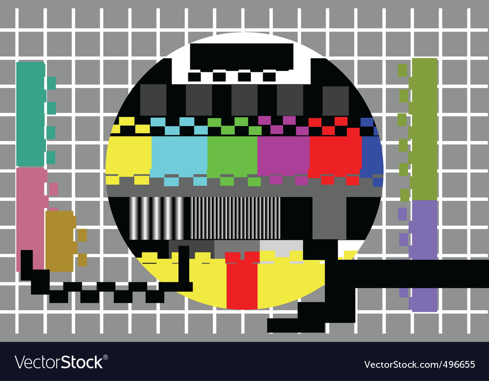 Television test pattern Royalty Free Vector Image