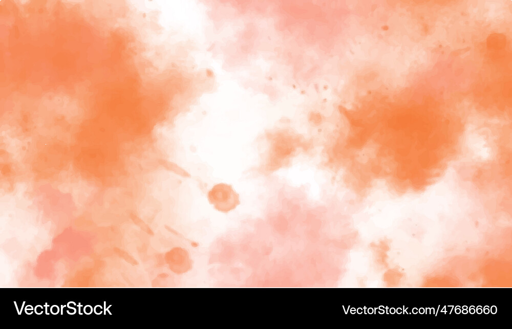 Abstract orange watercolor backgroundhand painted Vector Image