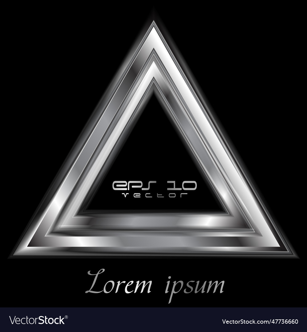 Abstract silver triangle shape Royalty Free Vector Image