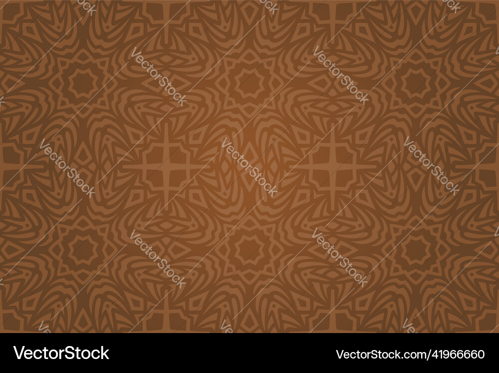 Art with abstract brown tribal seamless pattern Vector Image