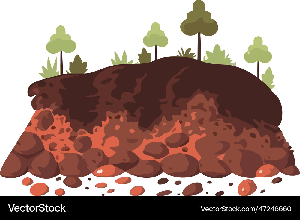 Green foliage grow on tree Royalty Free Vector Image