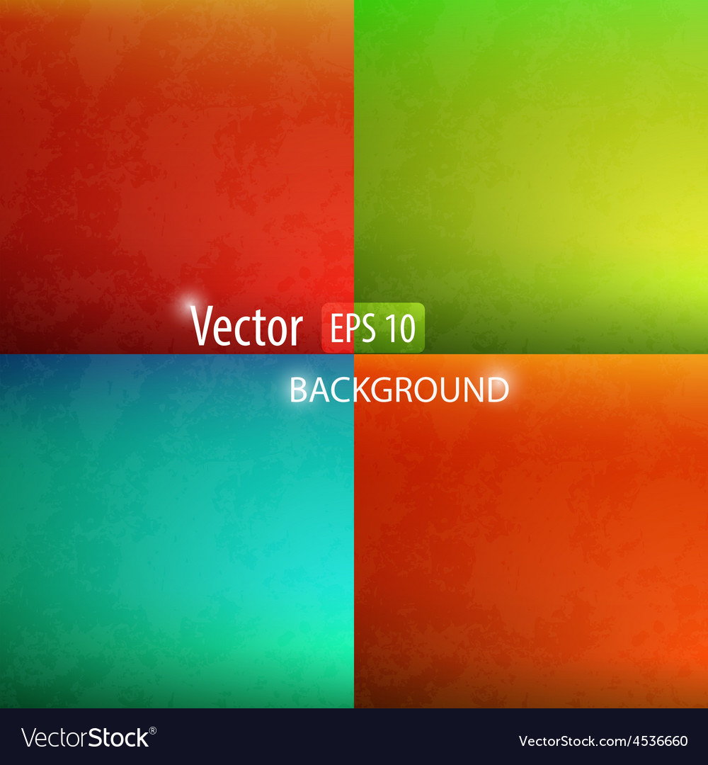 Smooth abstract colorful backgrounds set Vector Image