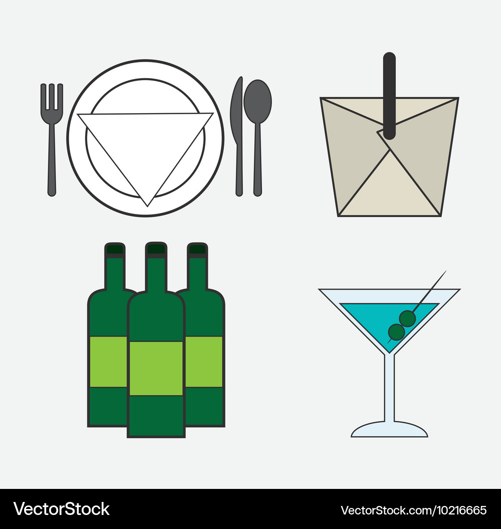Catering service menu food icon Royalty Free Vector Image