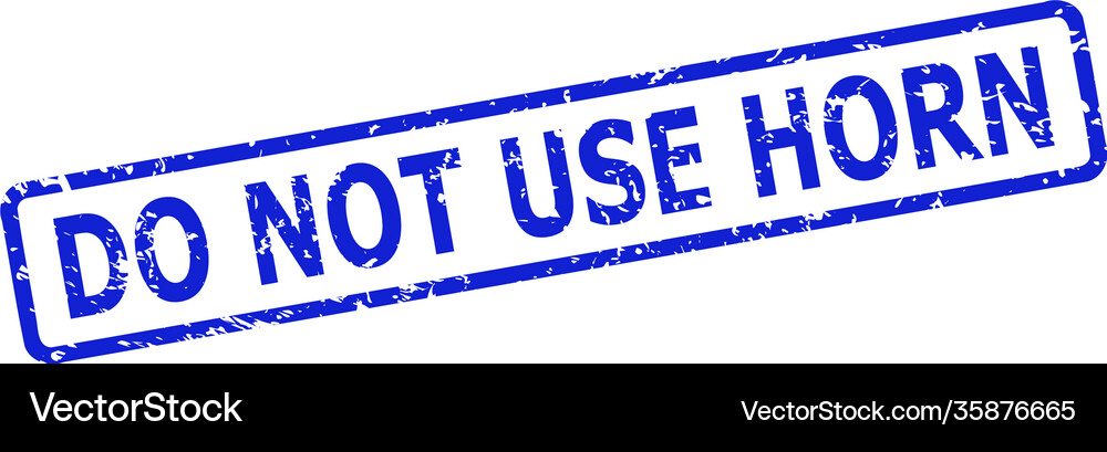 Do not use horn watermark with unclean style Vector Image