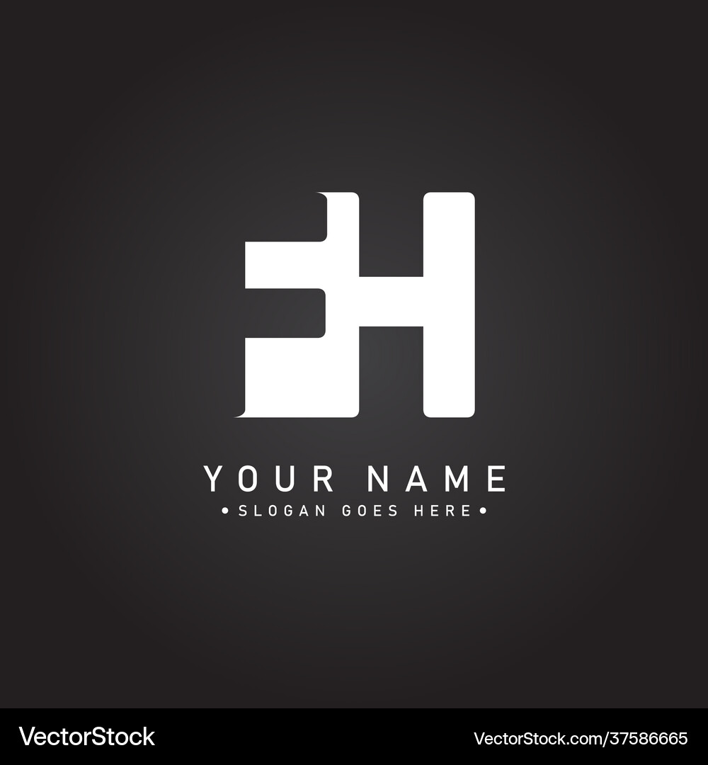 Fh initial letter logo - simple business logo Vector Image