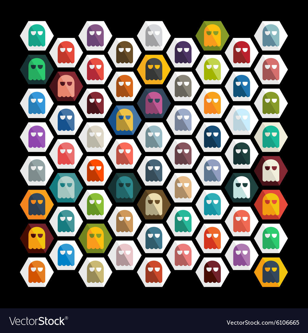 Flat design ghost Royalty Free Vector Image - VectorStock