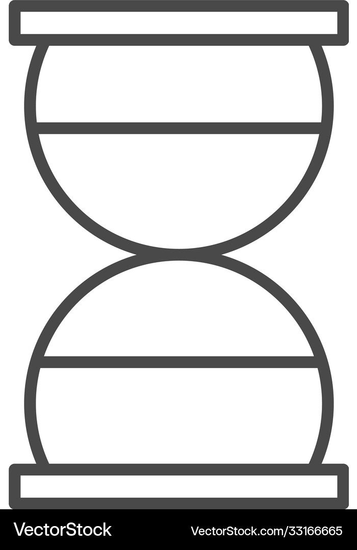 Hourglass time clock instrument line icon design Vector Image