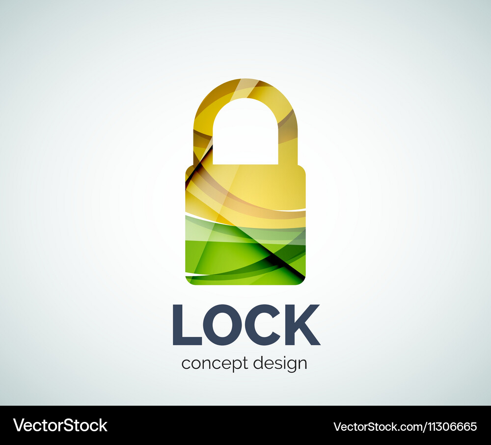 Lock logo business branding icon created Vector Image