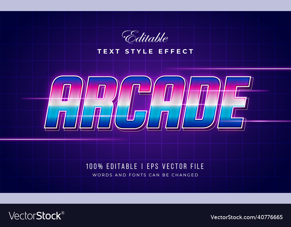 Modern vintage retrowave or synthwave text effect Vector Image