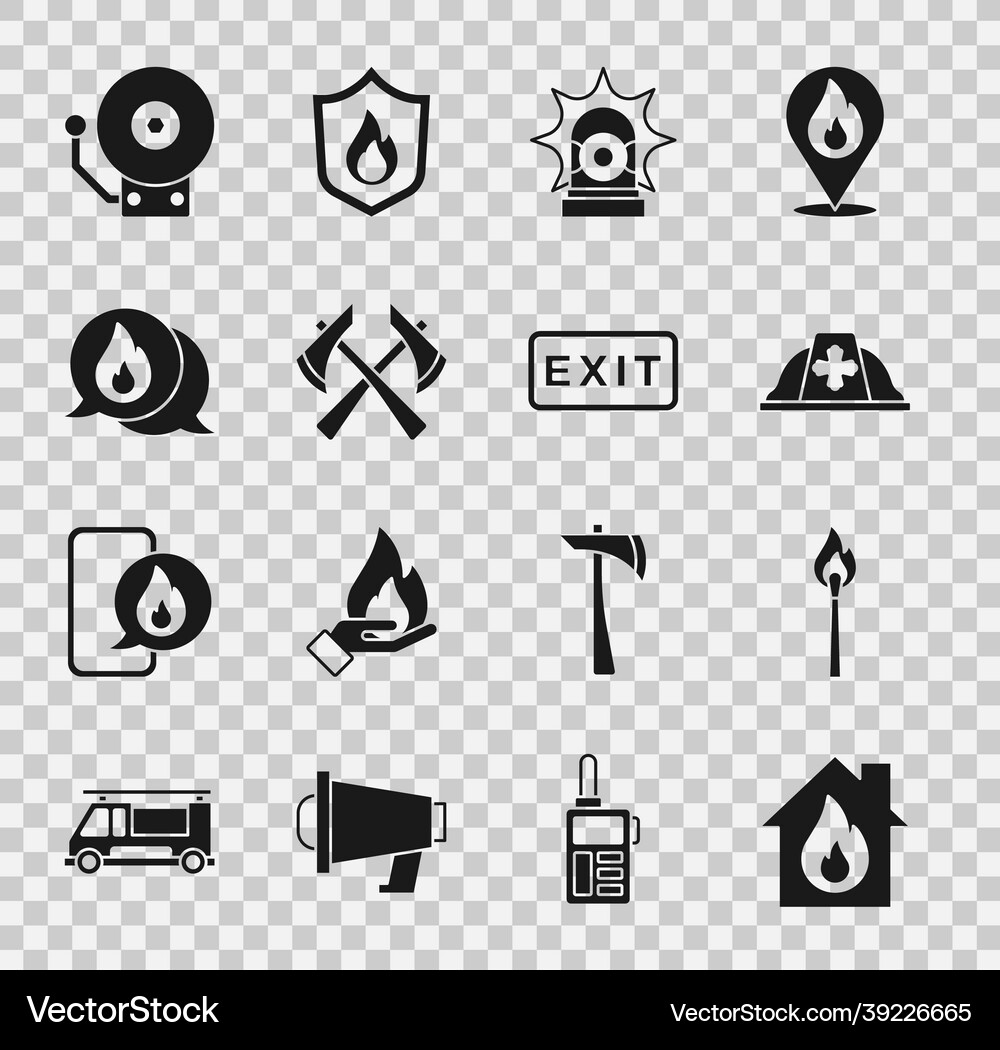 Set fire in burning house burning match with fire Vector Image