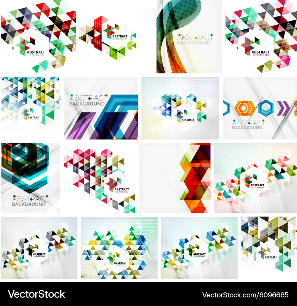 Set of various universal geometric layouts Vector Image