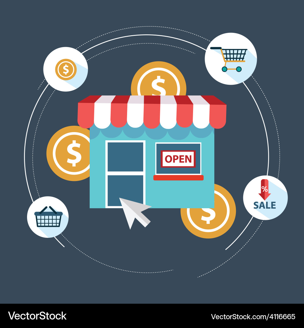 Shopping and retail icons Royalty Free Vector Image