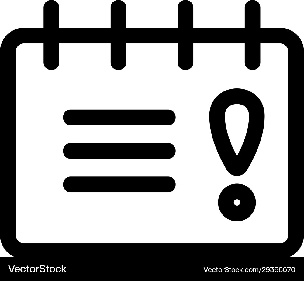 Calendar is an important icon isolated Royalty Free Vector