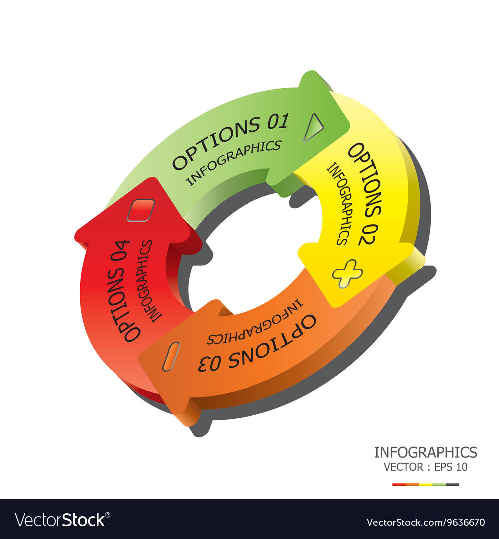 Circle arrow template Royalty Free Vector Image