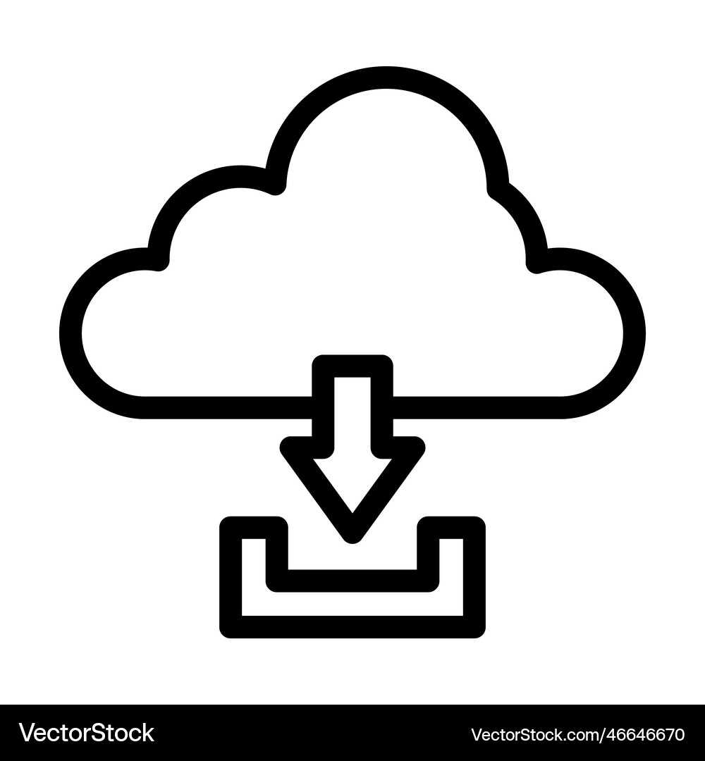 Download thick line icon for personal Royalty Free Vector