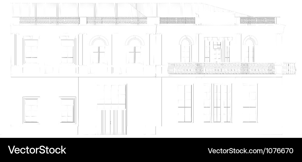 Facade of the building Royalty Free Vector Image