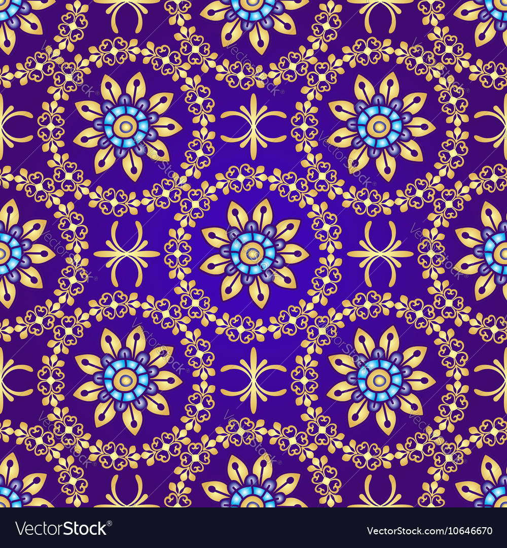 Floral violet seamless pattern Royalty Free Vector Image