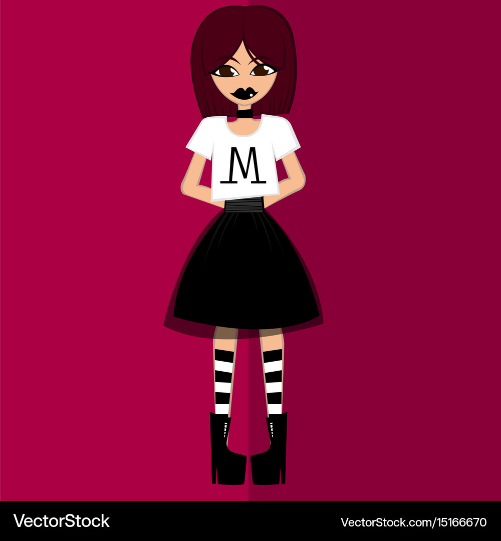 Girl in theme gothic Royalty Free Vector Image