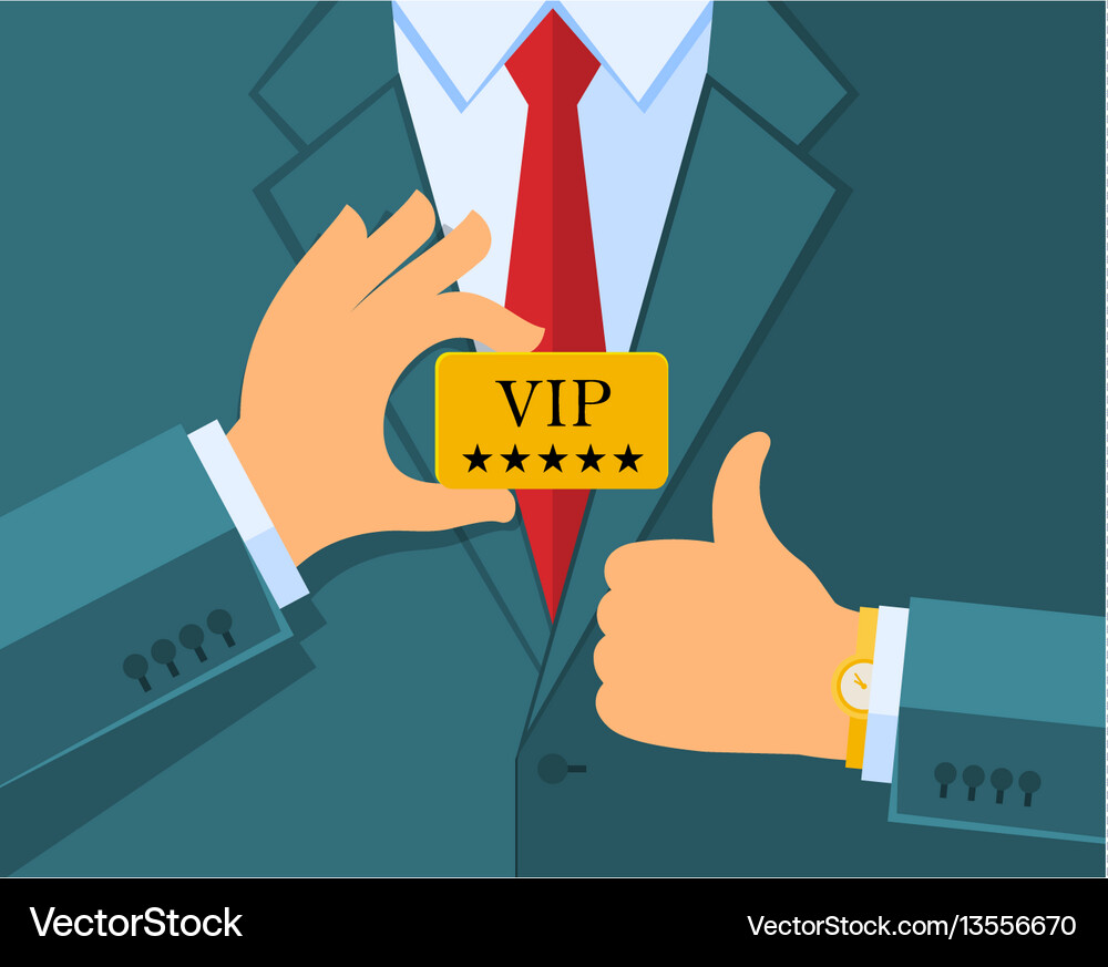 Vip concept business man Royalty Free Vector Image
