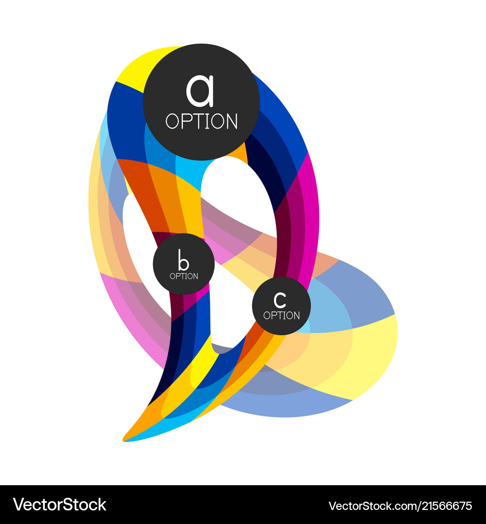 Abstract colorful geometric option infographics Vector Image
