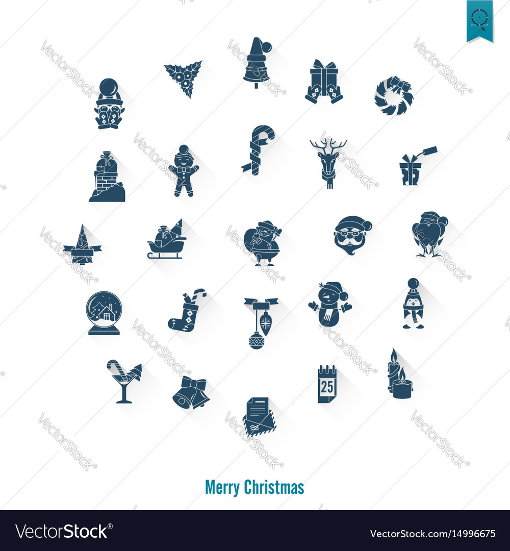 Christmas and winter icons collection Royalty Free Vector