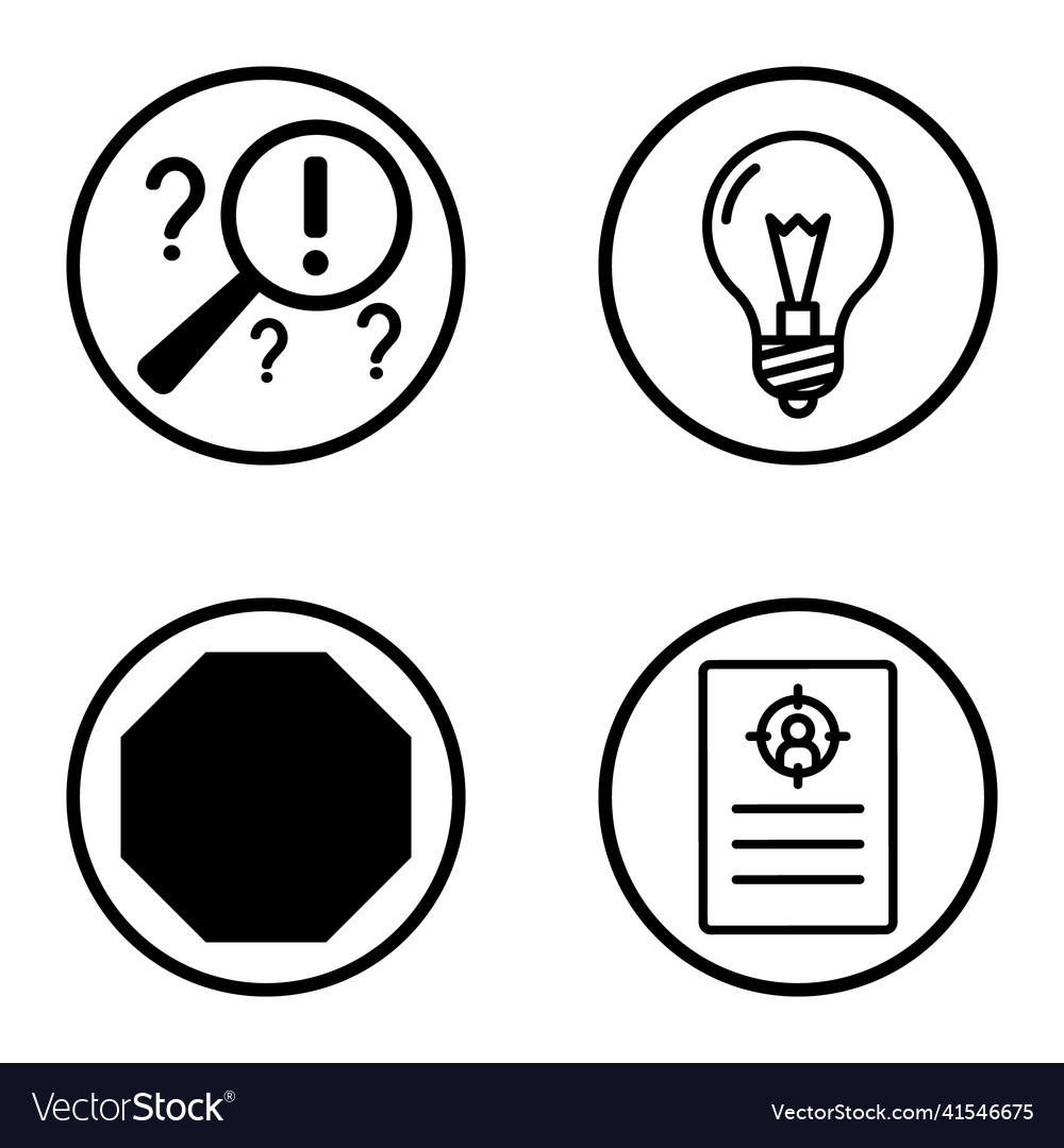 Circles1-2 flat icon set isolated on white Vector Image
