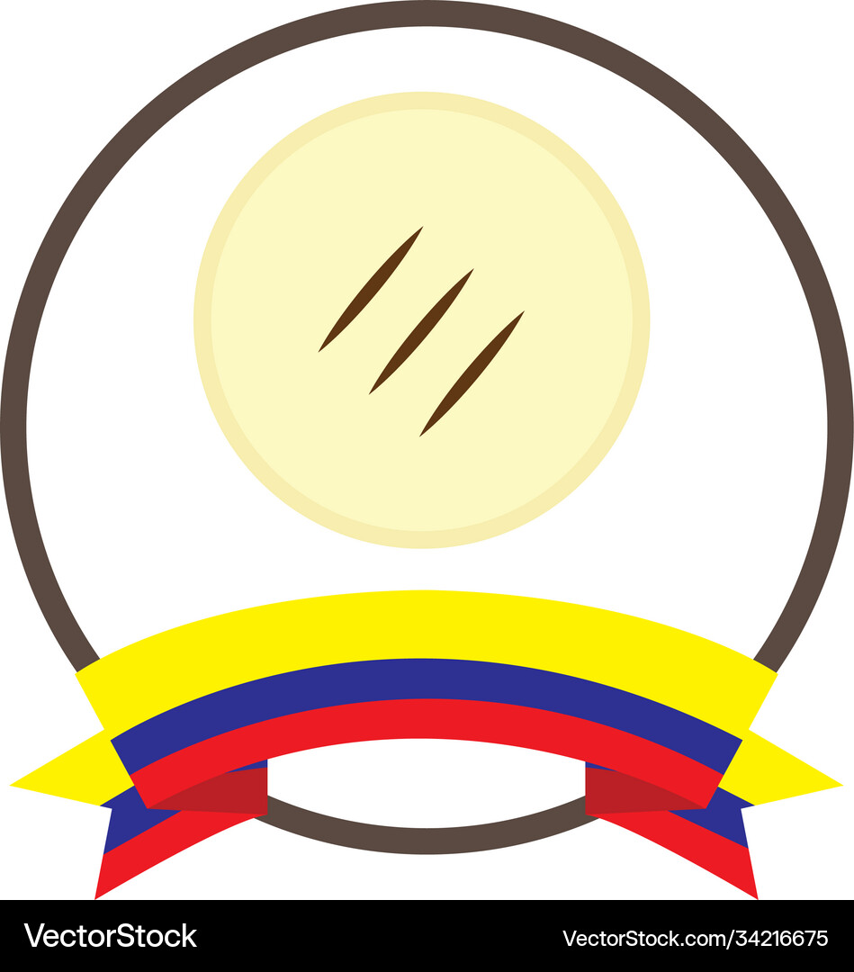 Colombia arepa Royalty Free Vector Image - VectorStock