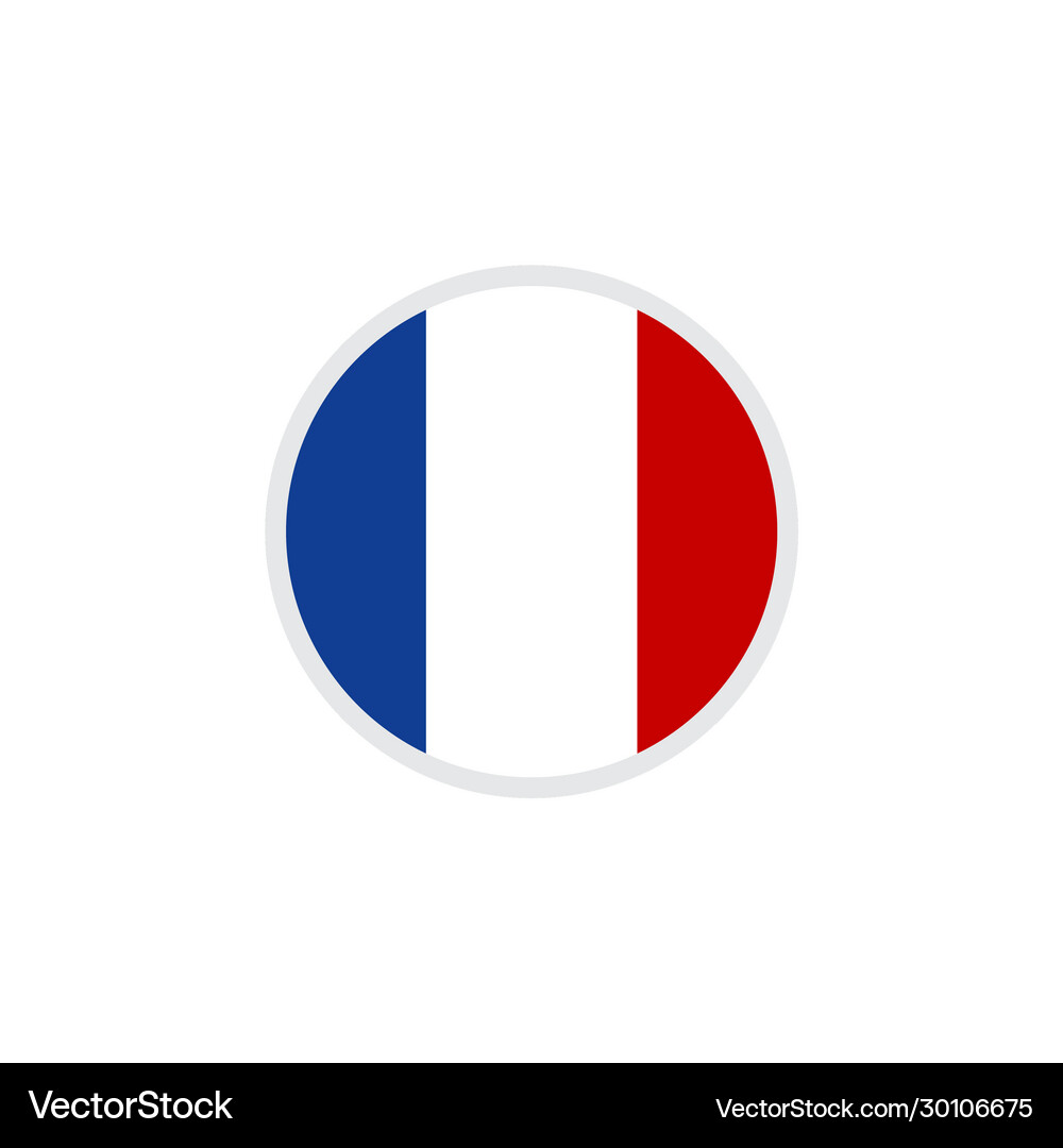 France flag emblem icon logo design template Vector Image
