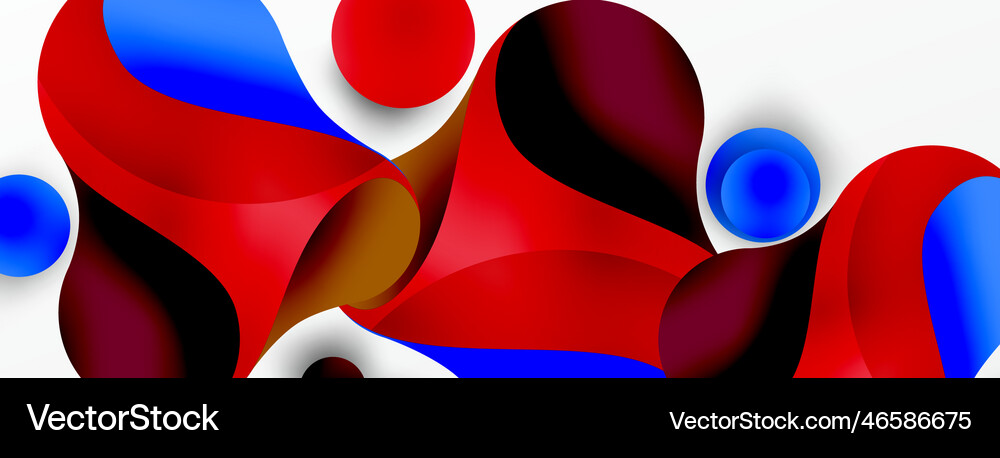 Geometric round shapes and circles abstract Vector Image