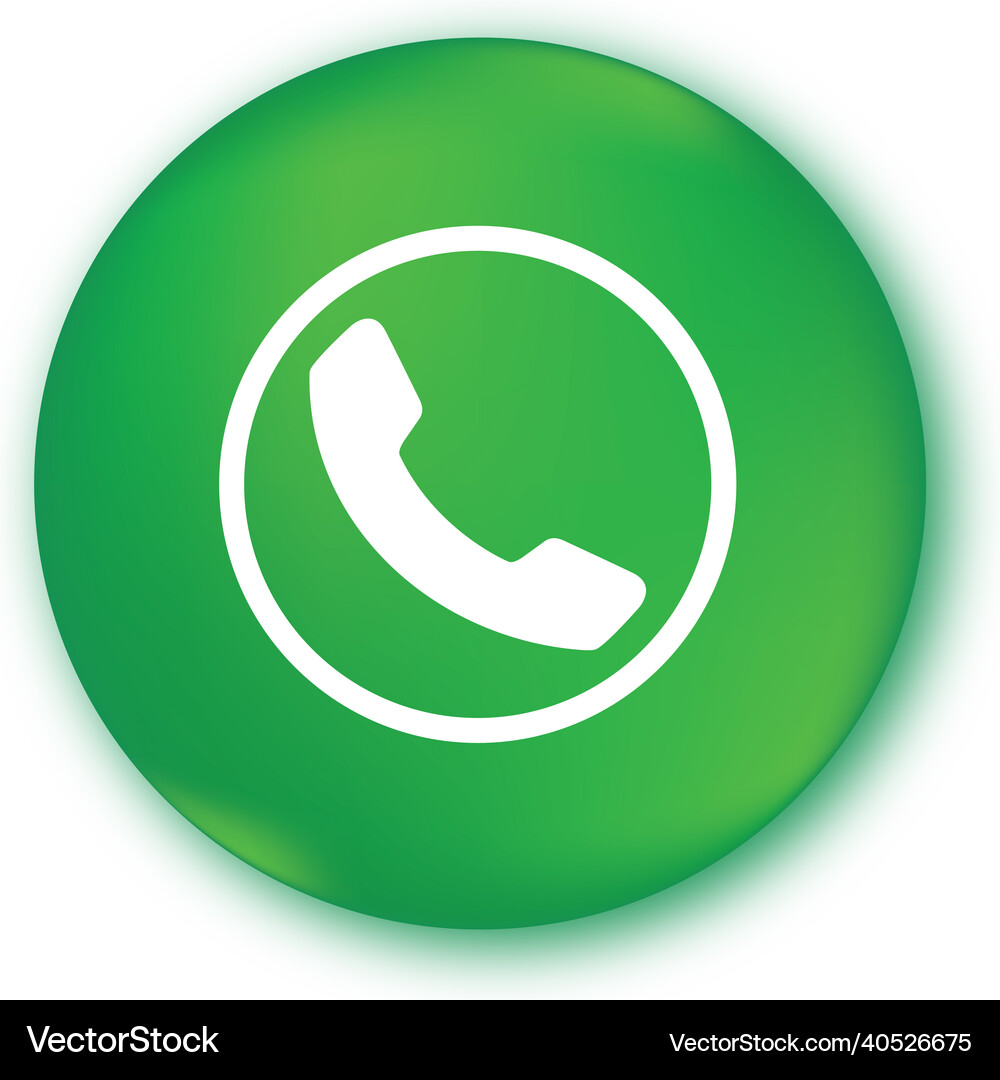 Green phone icon Royalty Free Vector Image - VectorStock