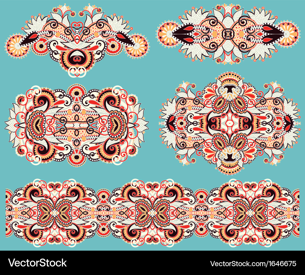 Ornamental floral adornment Royalty Free Vector Image