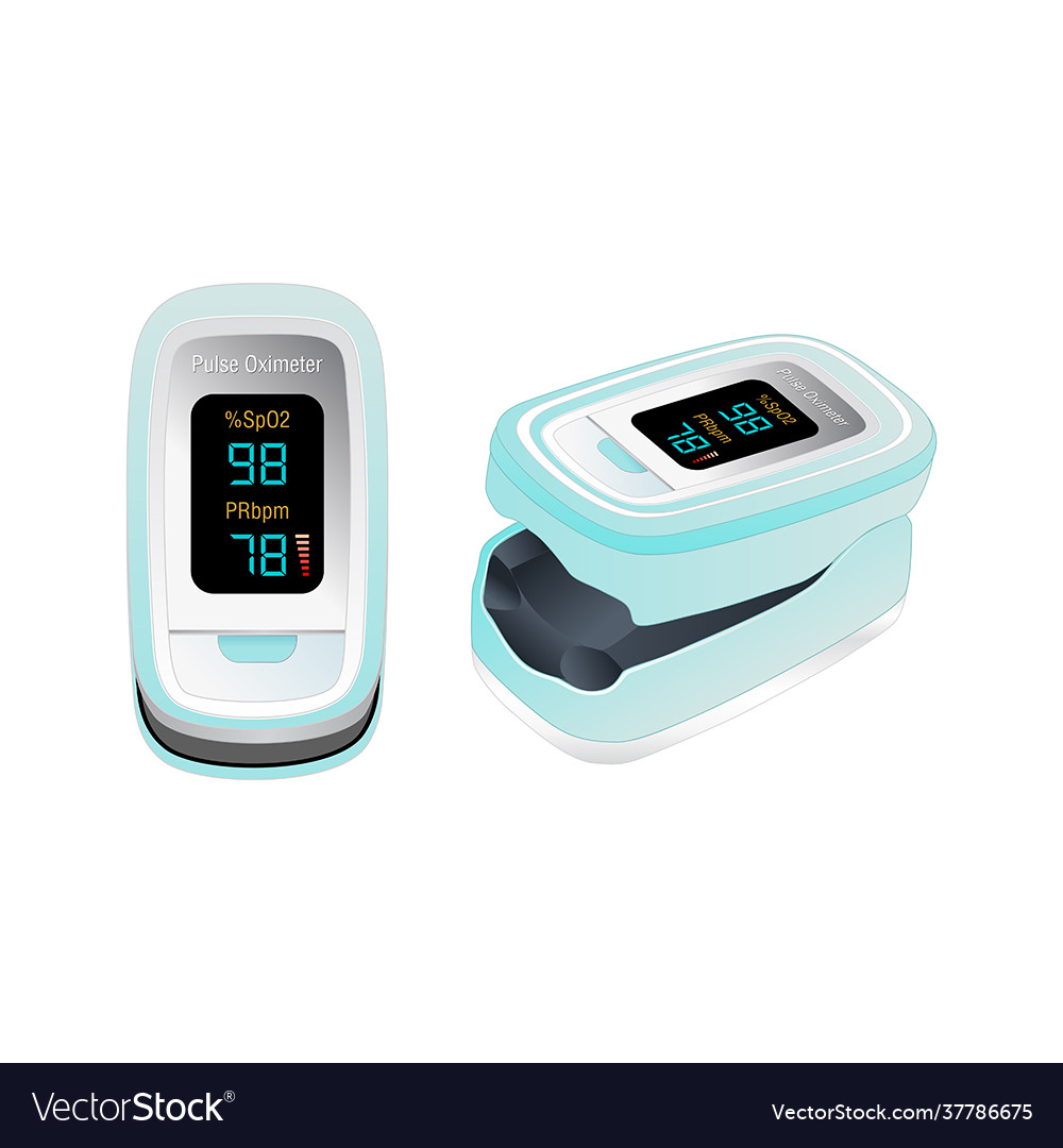 Pulse oximeter medical device icon isolated Vector Image