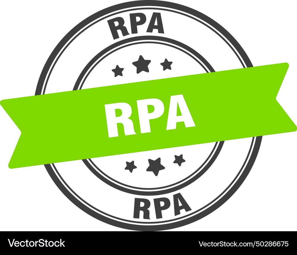 Rpa stamp label on transparent background Vector Image
