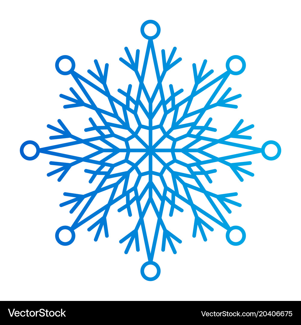 Snowflake of blue colors Royalty Free Vector Image