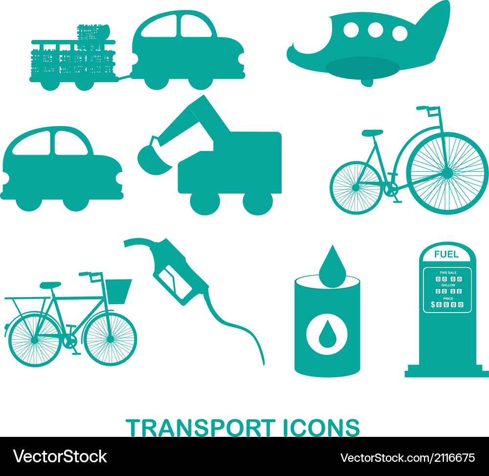 Transport icons over white background Royalty Free Vector