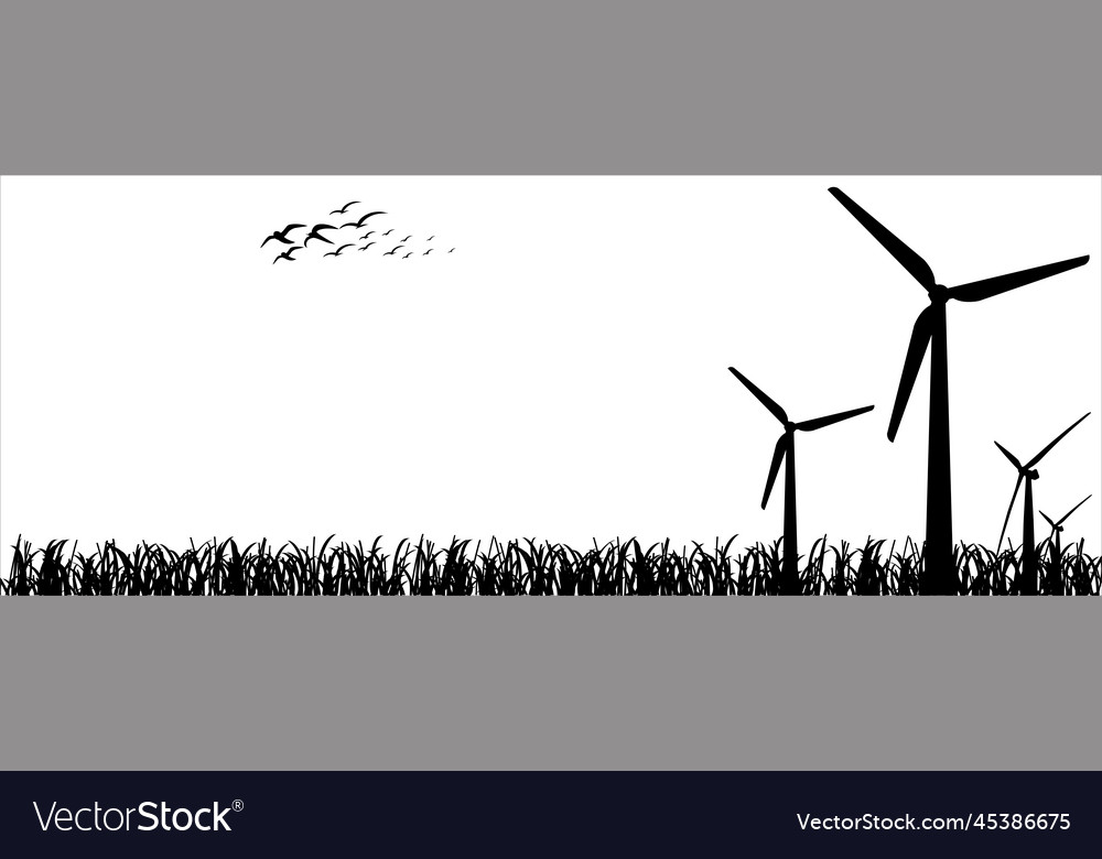 Windmill background Royalty Free Vector Image - VectorStock