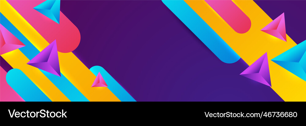 Abstract colorful banner background color Vector Image