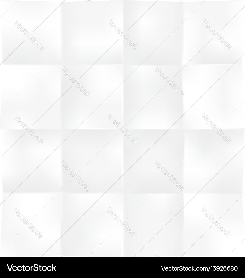 Blank square sheet of paper folded Royalty Free Vector Image
