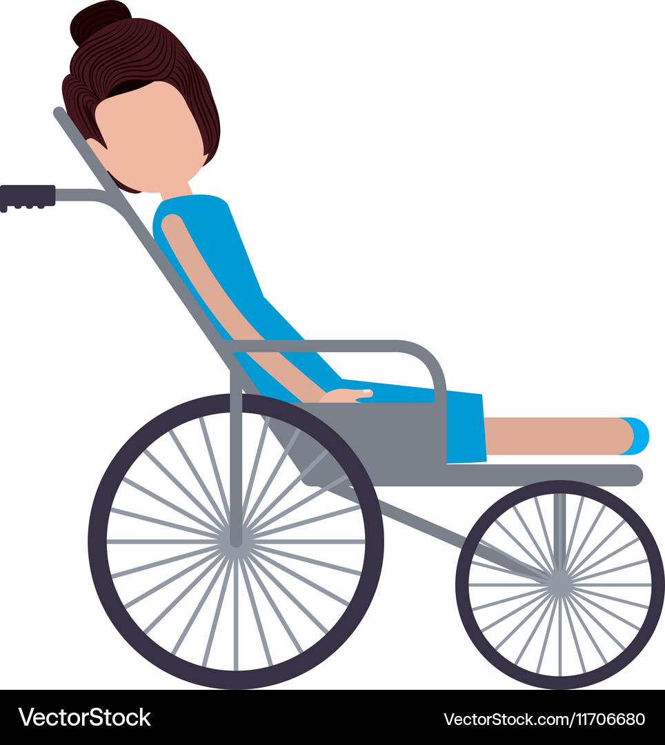 Disabled girl cartoon design Royalty Free Vector Image