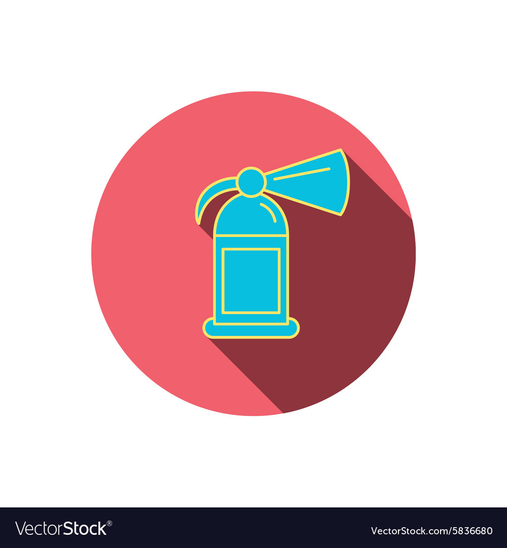 Fire extinguisher icon flame protection sign Vector Image