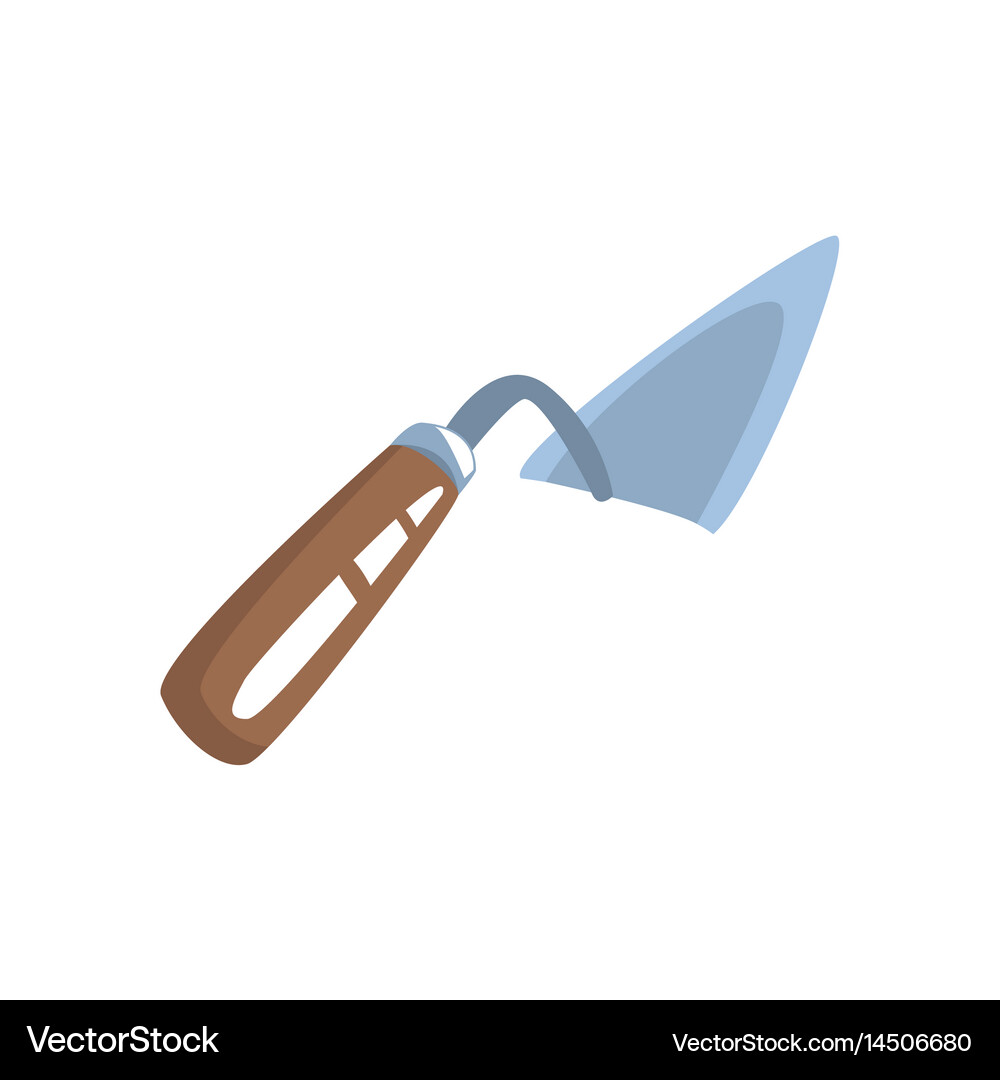 Lute trowel tool for construction mason colorful Vector Image