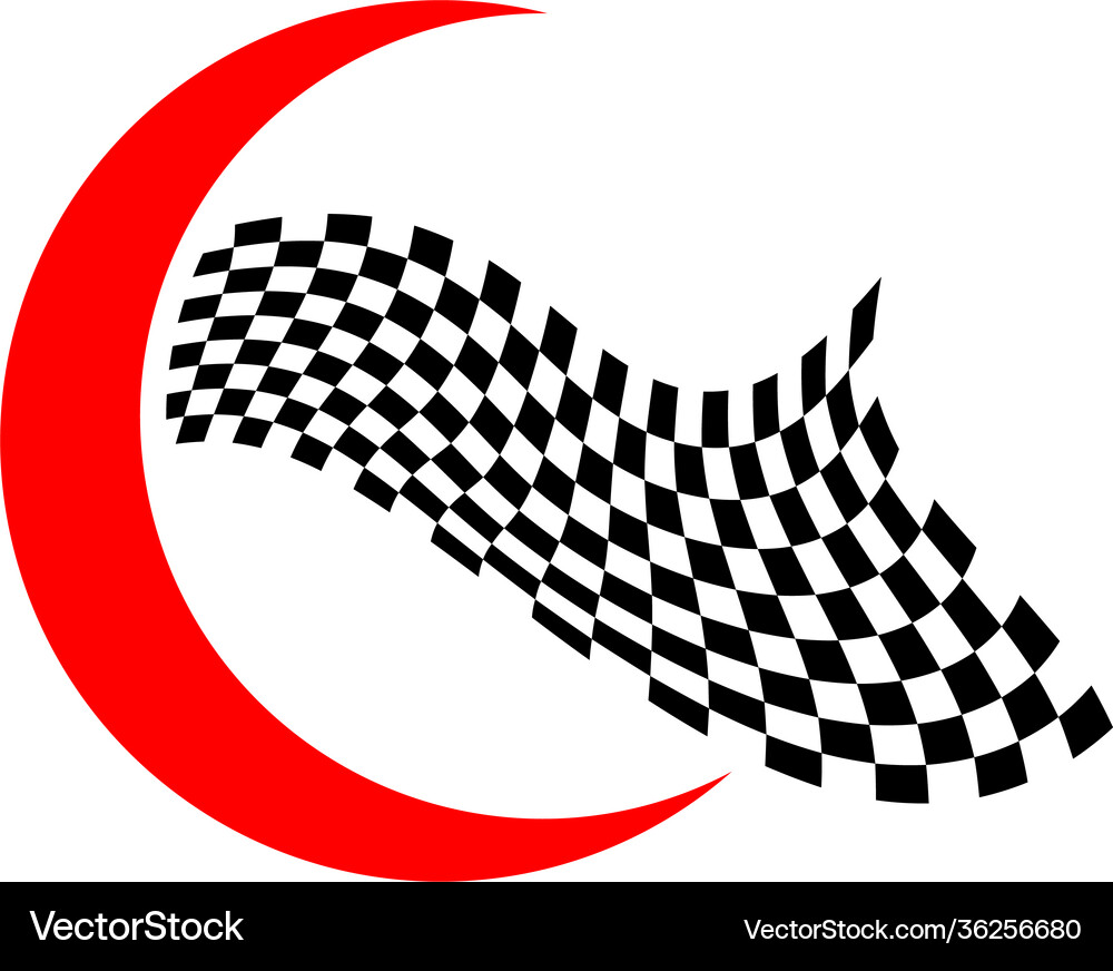 Race flag icon logo design symbol template Vector Image