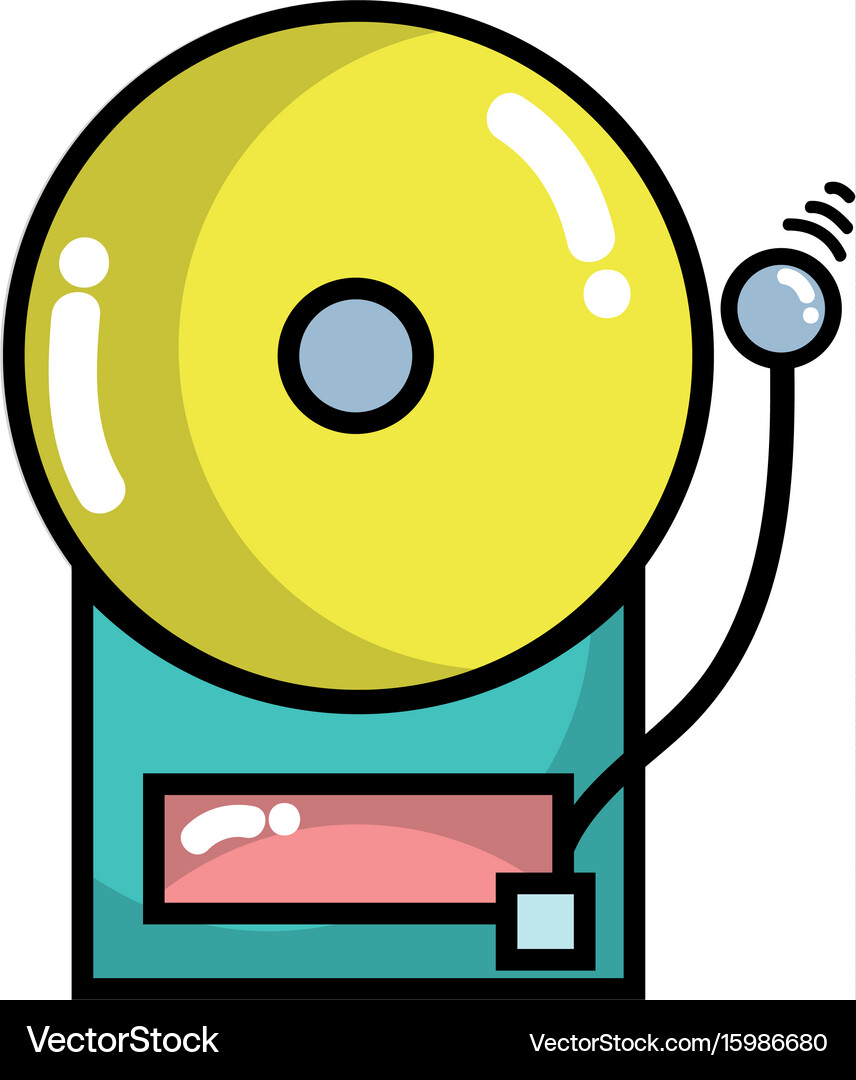 School bell education alarm alert Royalty Free Vector Image