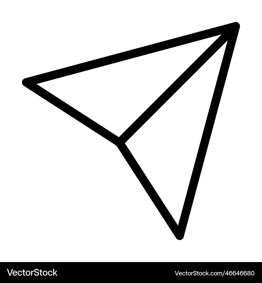Send thick line icon for personal and commercial Vector Image