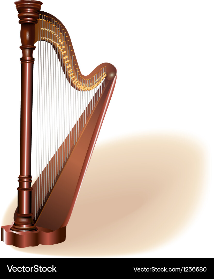 The concert harp Royalty Free Vector Image - VectorStock