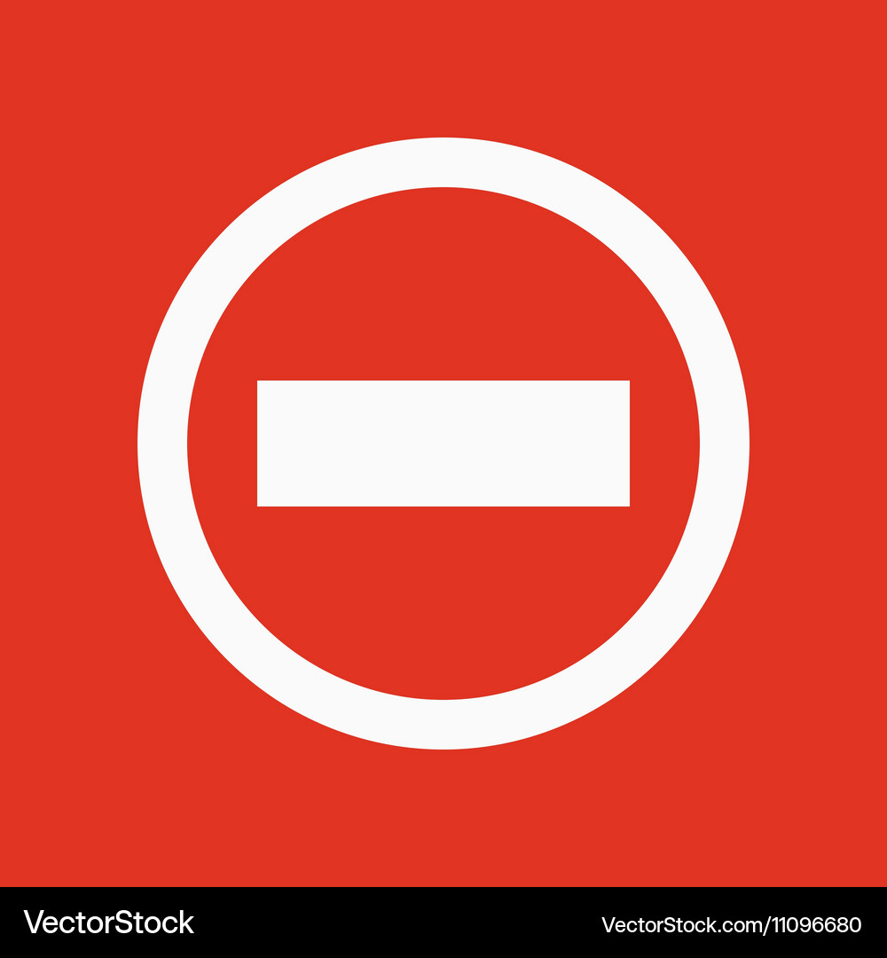 The stop icon Danger and warning symbol Flat Vector Image